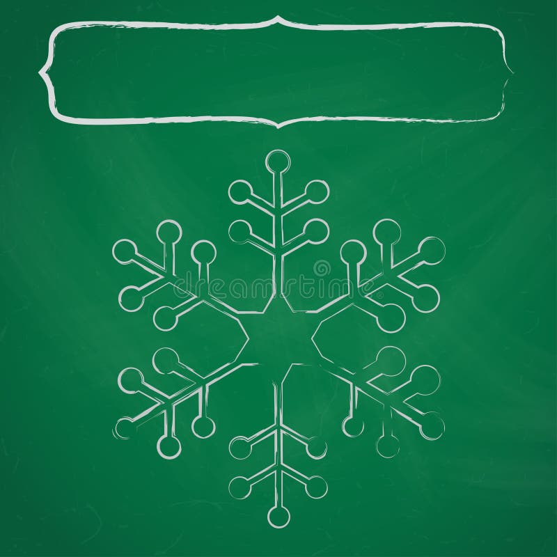 Chalkboard snowflake frame stock vector. Illustration of decoration ...