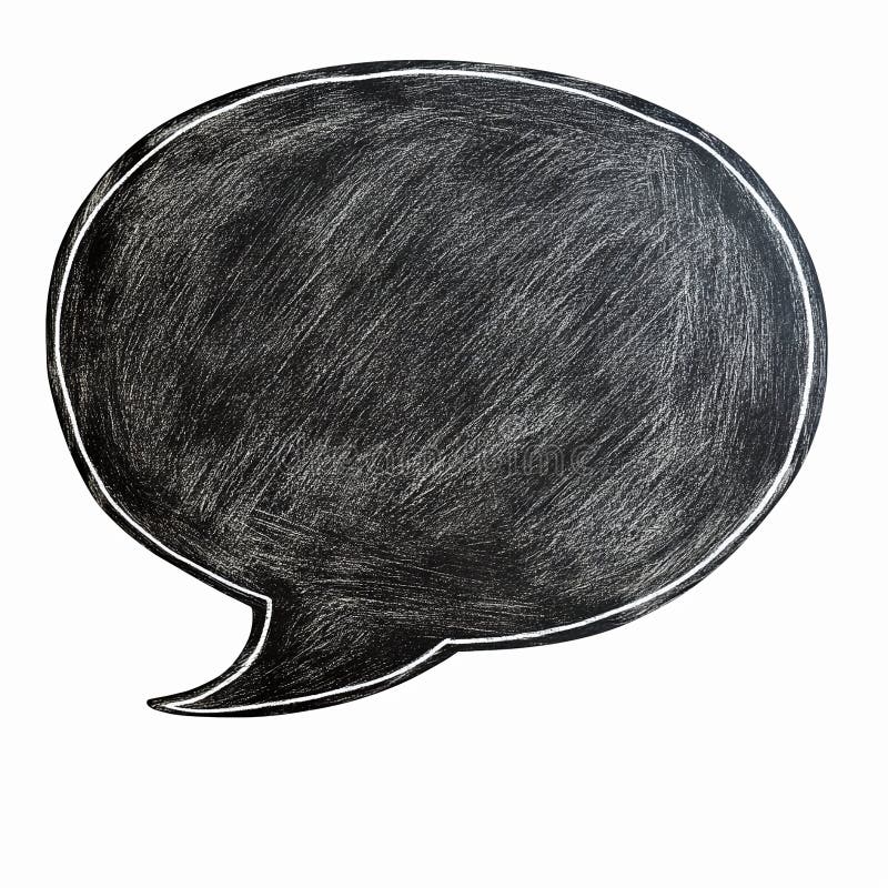 Chalkboard Speech Bubble for Communication and Message Conveyance on ...