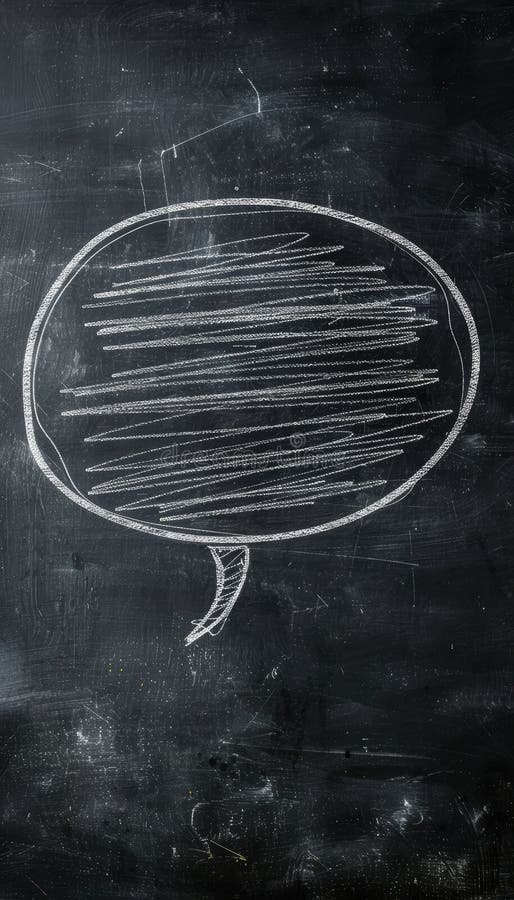 Chalkboard Speech Bubble Illustration for Educational Posters and ...