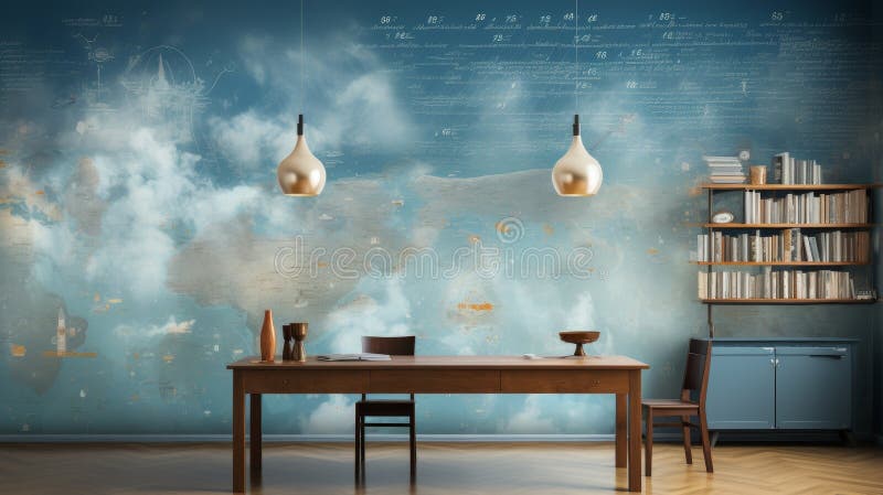 Chalkboard Texture Background with Handwritten Mathematical Equations ...