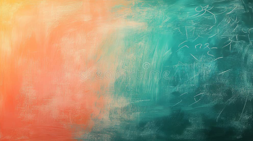 Chalkboard with Vibrant Green and Orange Gradient. Stock Image - Image ...