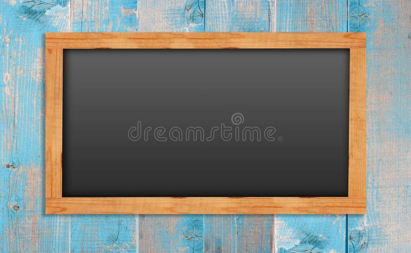 Chalkboard on the Wood Wall Stock Image - Image of frame, background ...
