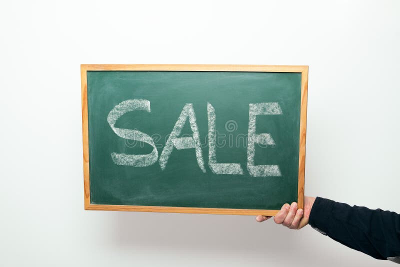 Chalkboard with the Word SALE Handwritten in Chalk Stock Photo - Image ...