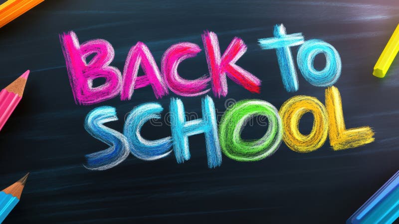 A Chalkboard with the Words Back To School Written on it, AI Stock ...