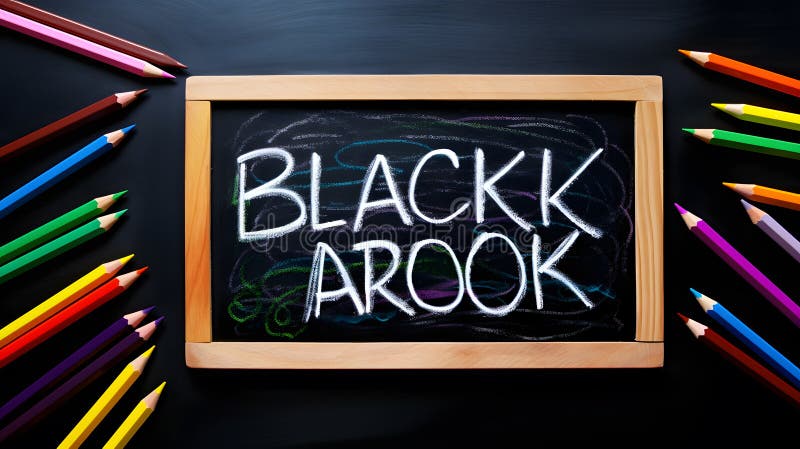 A Chalkboard with the Words Back To School Written in Col Created with ...