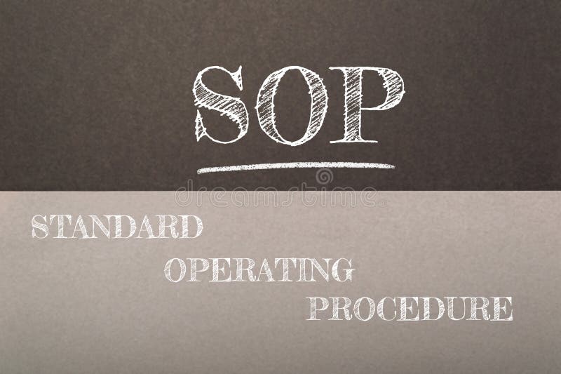 A Chalkboard with the Words Standard Operating Procedure Written on it ...