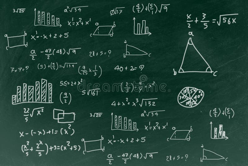 Chalkboard with Writing Math Formula Background, Back To School ...