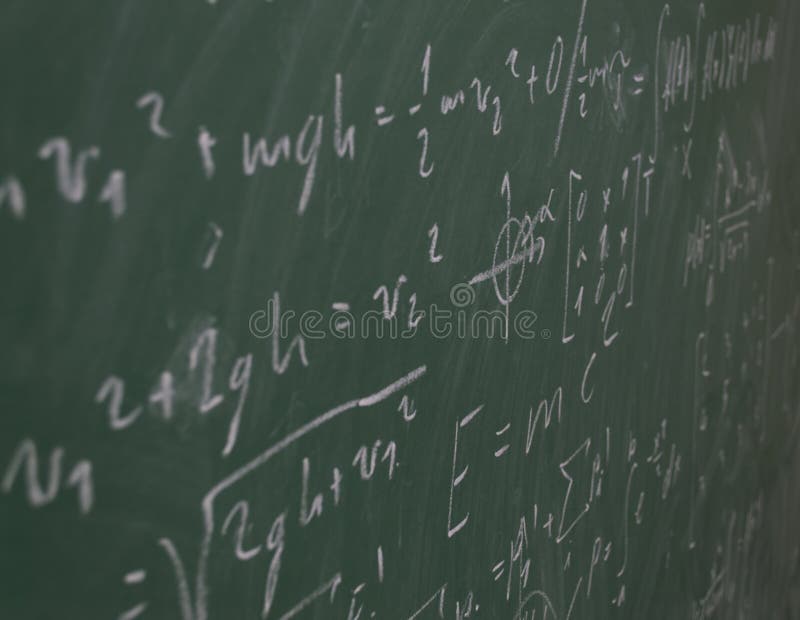Chalkboard with Written Science Stock Image - Image of learn, formulae ...