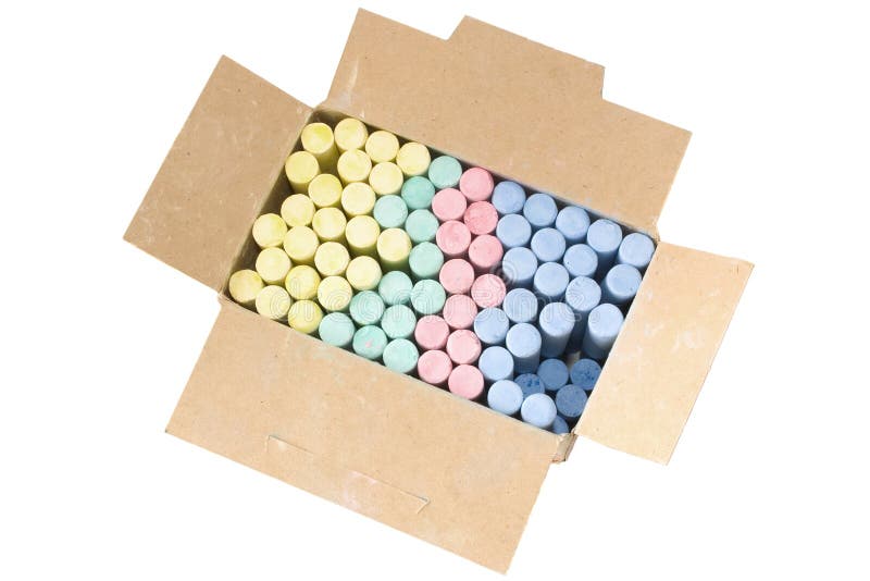Chalks box stock image. Image of blue, stick, chalk, pink - 39057409