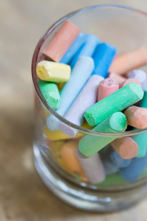Chalks in glass stock image. Image of color, pastel, colorful - 30786069