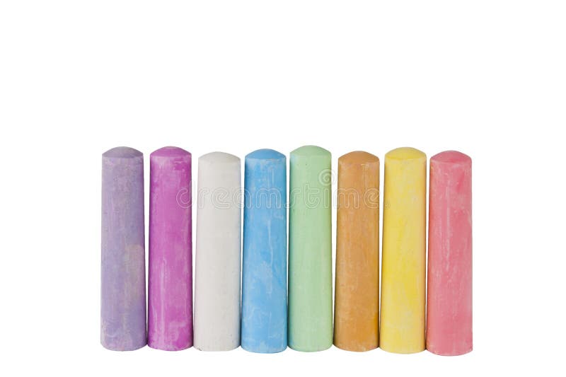Chalks in a Variety of Colors Arranged Stock Photo - Image of blue ...