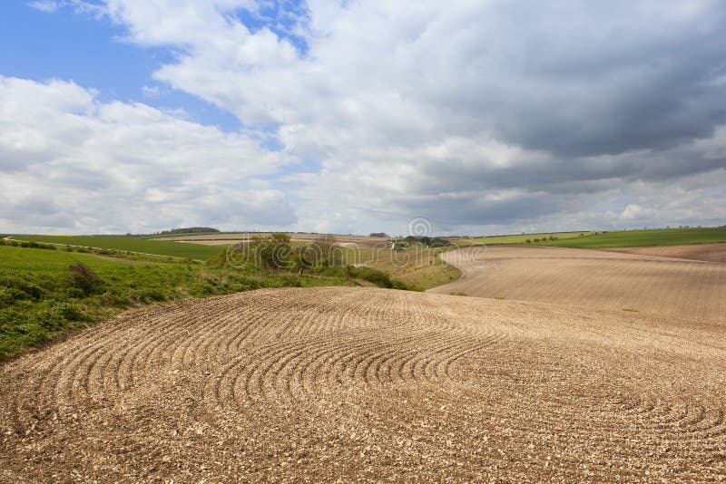 Chalky Cultivated Soil Patterns Stock Image - Image of blue ...