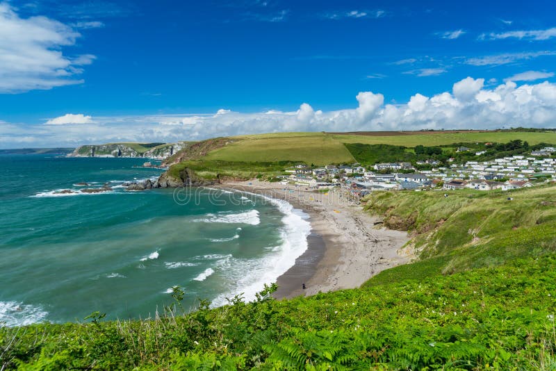 Challaborough Zatoka Devon Anglia UK Zdjęcie Stock - Obraz złożonej z ...