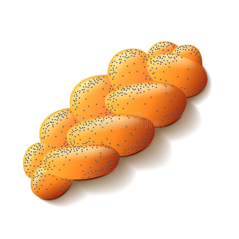 Challah on white vector stock vector. Illustration of icon - 66205871