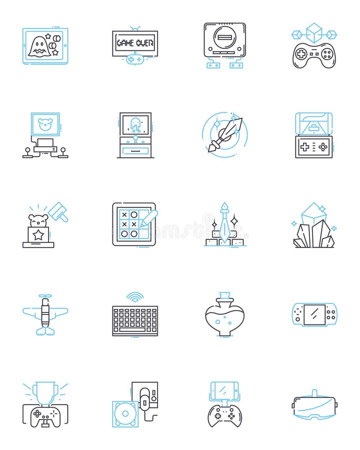 Challenge-based Linear Icons Set. Innovation, Collaboration ...