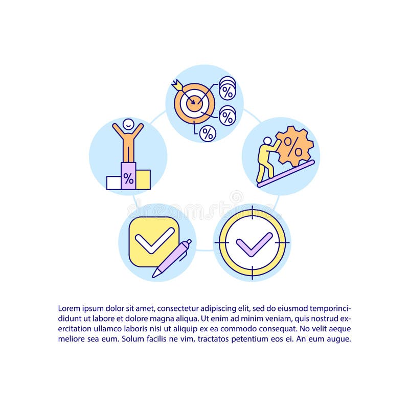 Challenge Based Program Concept Line Icons with Text Stock Vector ...