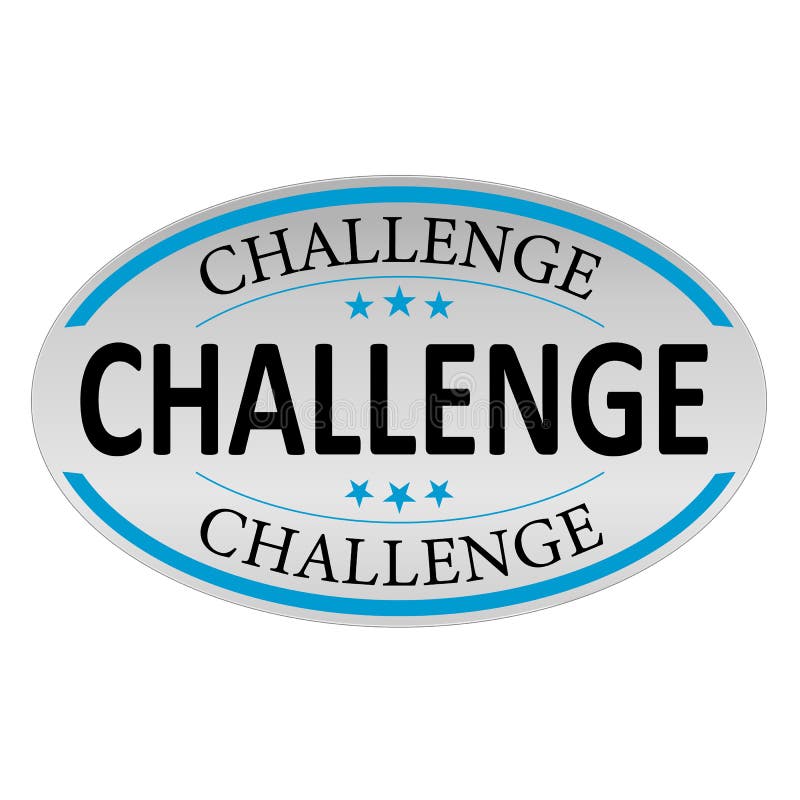 Challenge Blue 3d Realistic Square Button Stock Vector - Illustration ...