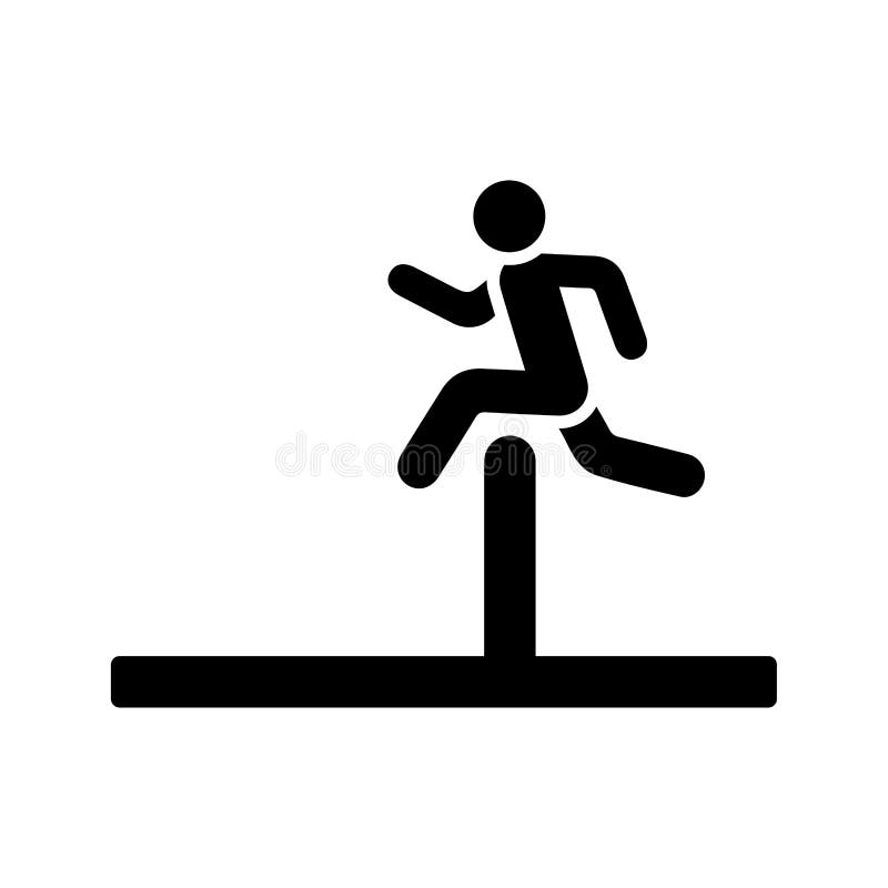 Challenge, Challenging, Jump Icon. Black Vector Graphics Stock ...