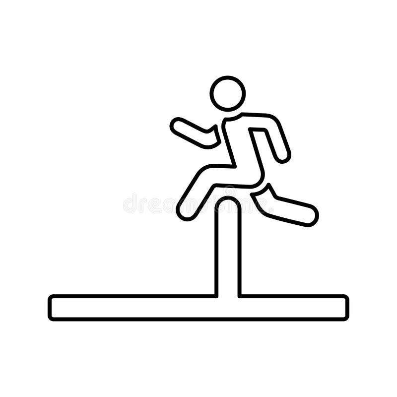 Challenge, Challenging, Jump Outline Icon. Line Art Vector Stock ...