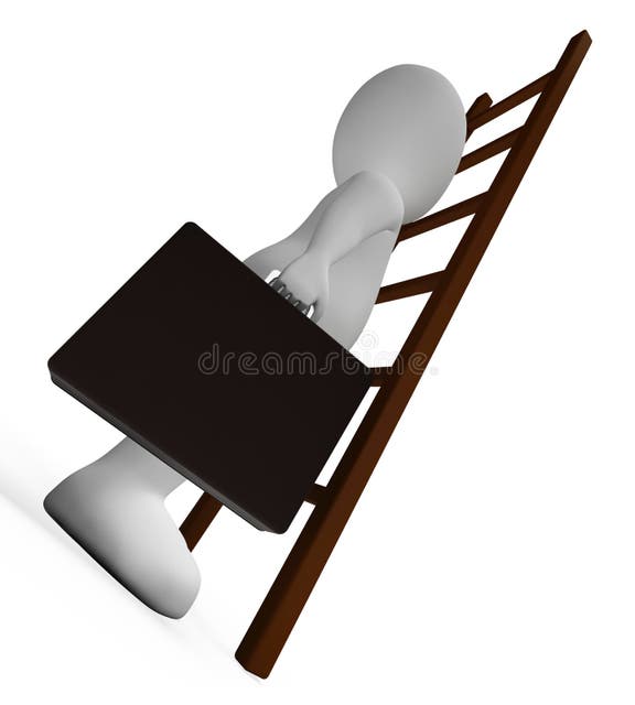 Challenge Character Indicates Hard Times and Advance 3d Rendering Stock ...