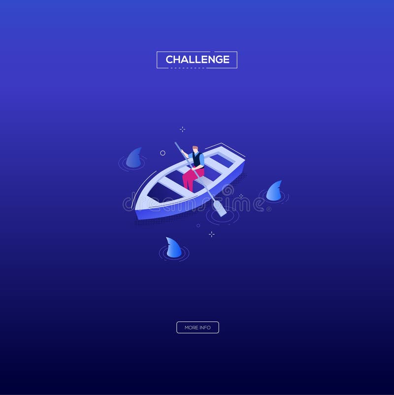 Challenge Concept - Modern Isometric Vector Web Banner Stock Vector ... Challenge Concept - Modern Isometric Vector Web Banner Stock Vector ...