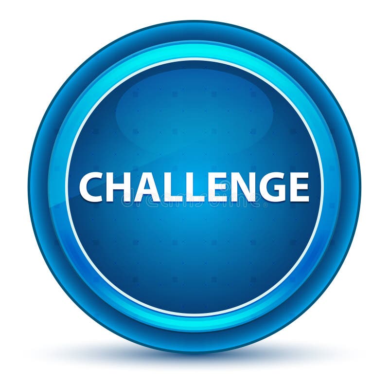 Challenge Eyeball Blue Round Button Stock Illustration - Illustration ...