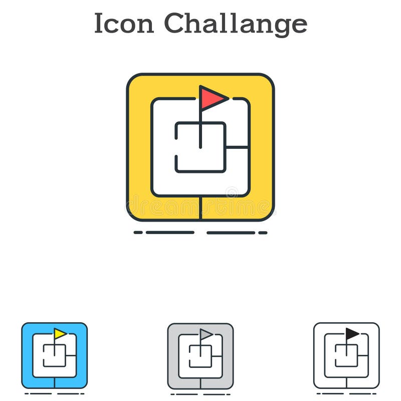 Challenge Flat Icon Design for Infographics and Businesses Stock Vector ...