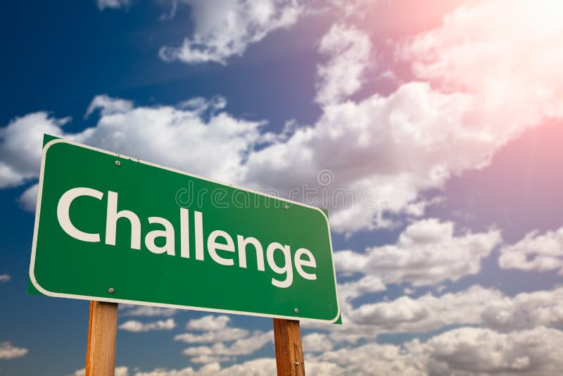 Challenge road sign stock photo. Image of improvement - 4373354