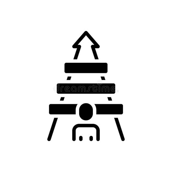 Black Solid Icon for Challenge, Overcoming and Development Stock ...