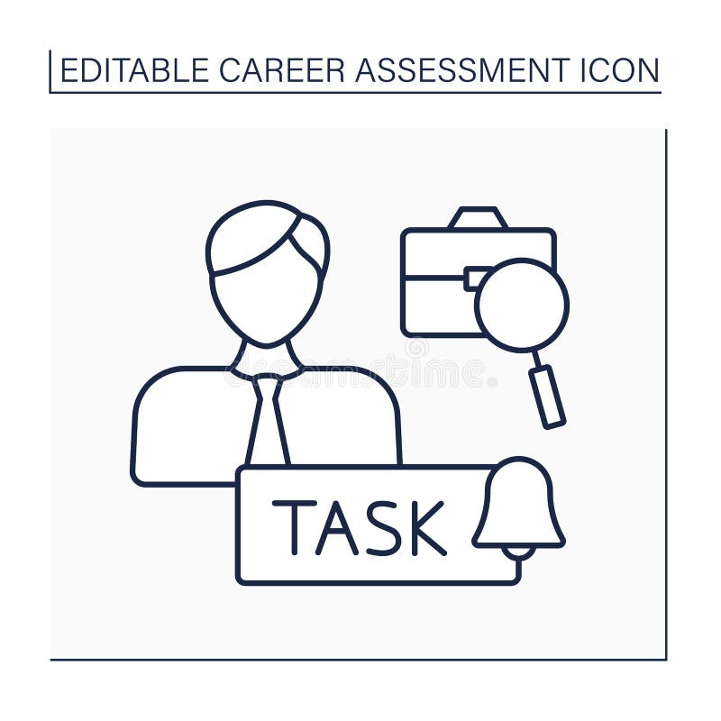 Challenge line icon stock vector. Illustration of occupation - 245787686