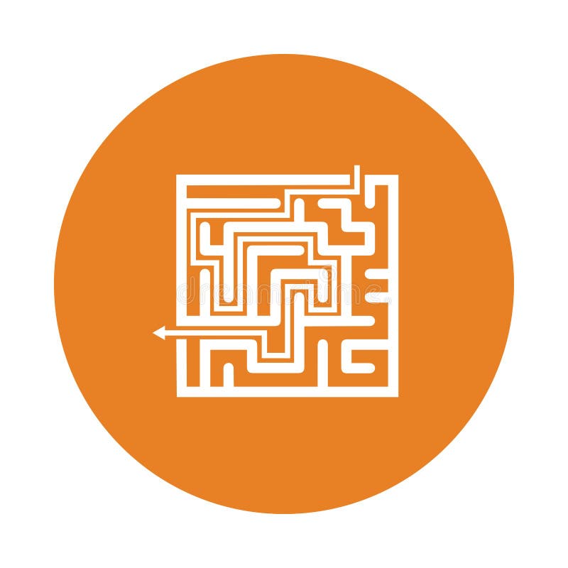 Challenge, Maze, Puzzle Icon. Orange Vector EPS Stock Vector ...