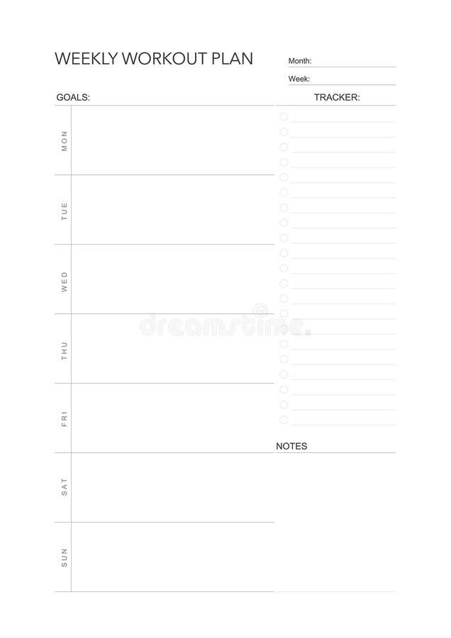 Workout Plan Template Stock Illustrations – 564 Workout Plan Template Stock Illustrations ...