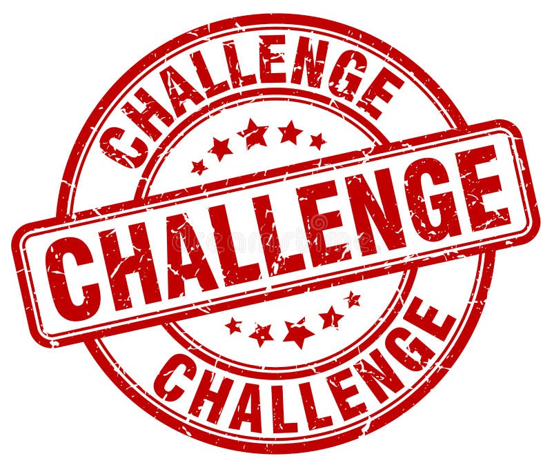 Challenge Red Grunge Round Stamp Stock Vector - Illustration of grungy ...