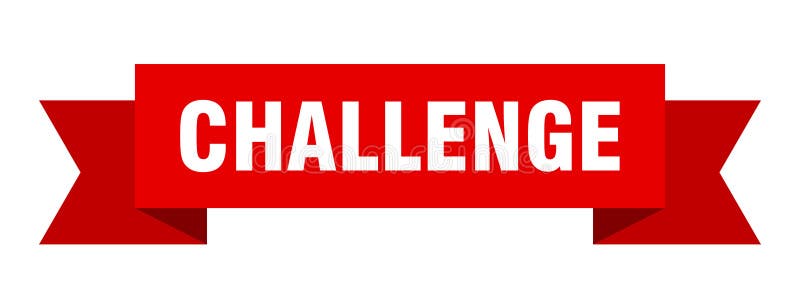 Challenge ribbon. stock vector. Illustration of design - 153829548