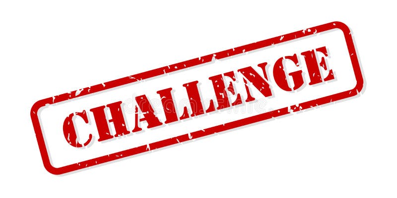 Challenge vector stamp stock vector. Illustration of isolated - 117832888