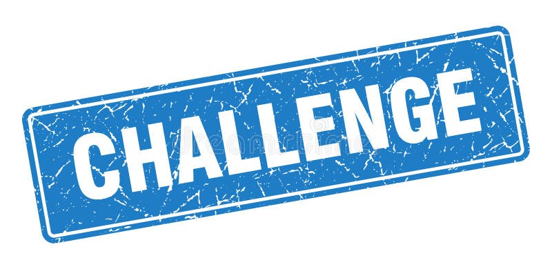 Challenge Blue 3d Realistic Square Button Stock Vector - Illustration ...