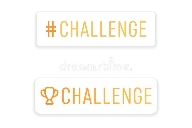 Challenge Social Media Sticker Stock Vector - Illustration of modern ...