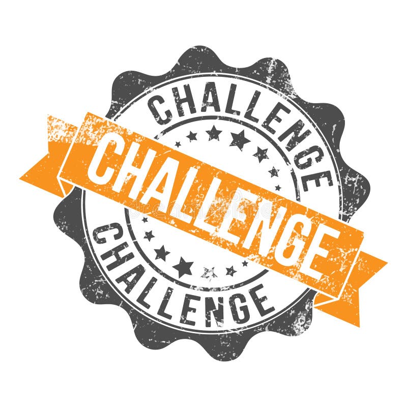 CHALLENGE. Stamp Impression with the Inscription Stock Vector ...