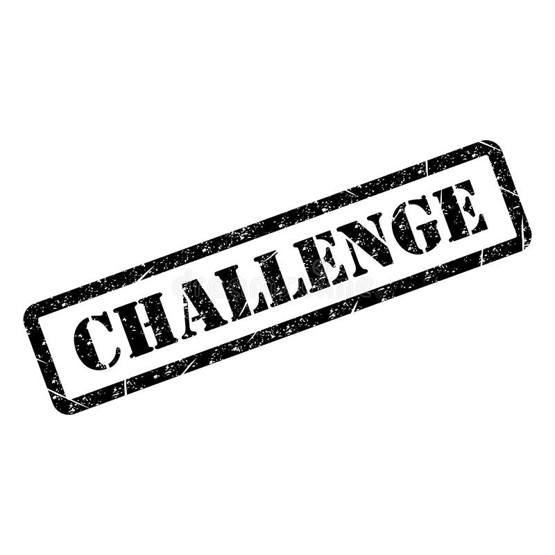 Challenge Stamp Symbol, Label Sticker Sign Button, Text Banner Vector ...