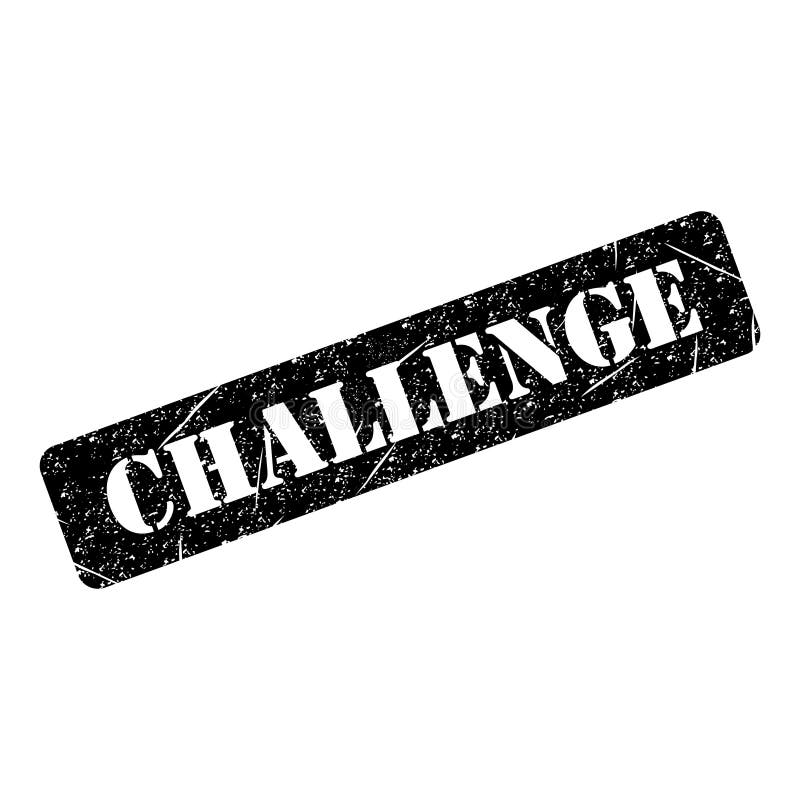 Challenge Stamp Symbol, Label Sticker Sign Button, Text Banner Vector ...