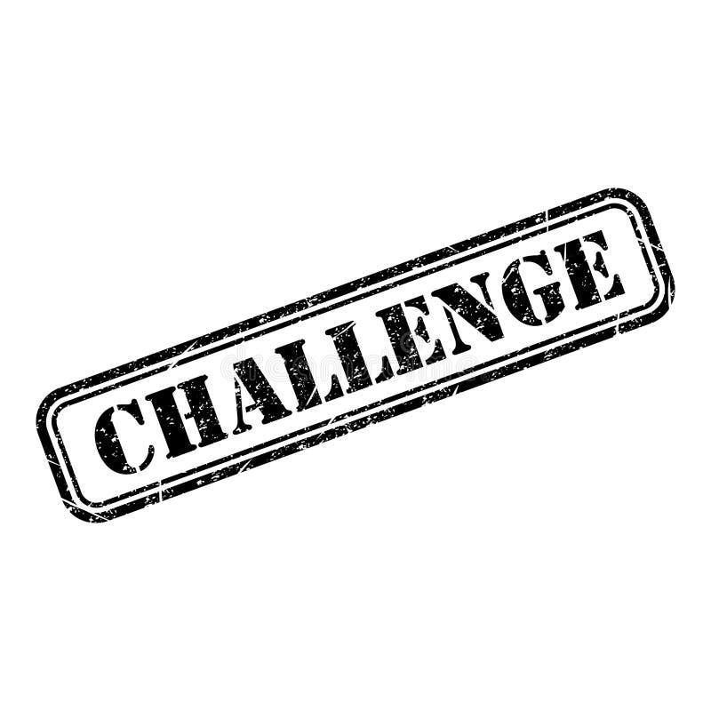 Challenge Stamp Symbol, Label Sticker Sign Button, Text Banner Vector ...