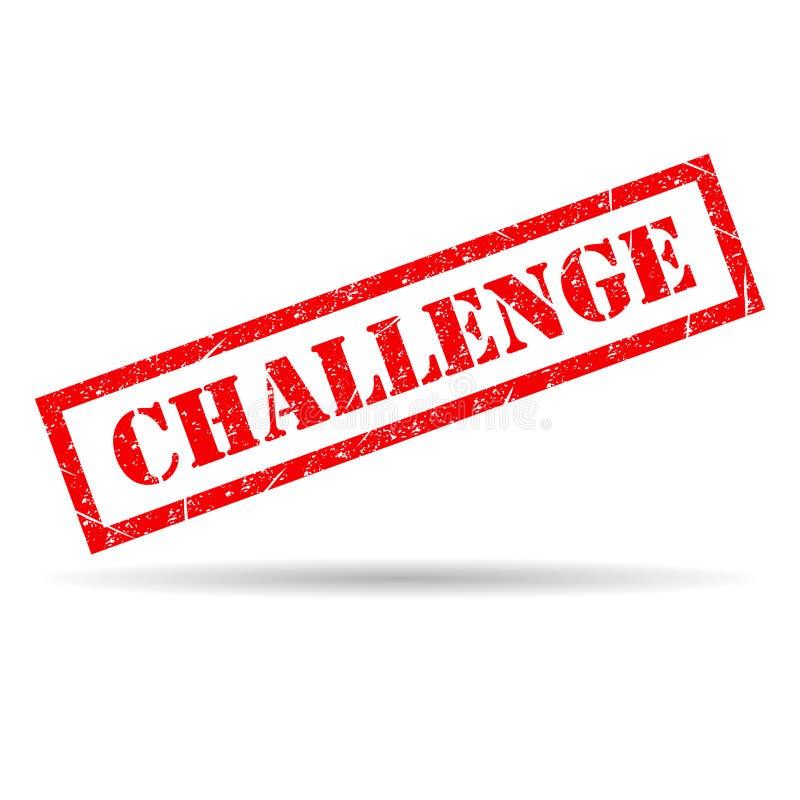 Challenge Stamp Symbol, Label Sticker Sign Button, Text Banner Vector ...