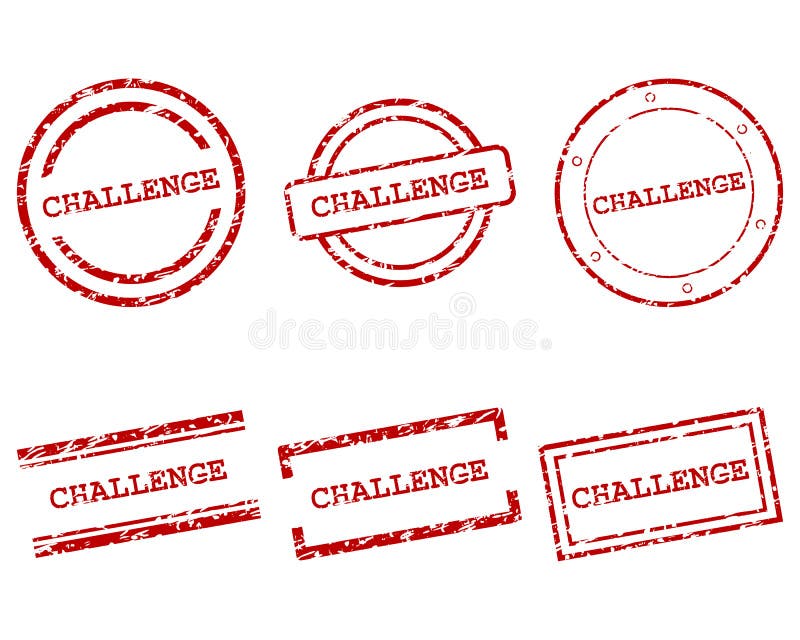 Challenge stamps stock vector. Illustration of sticker - 160823030