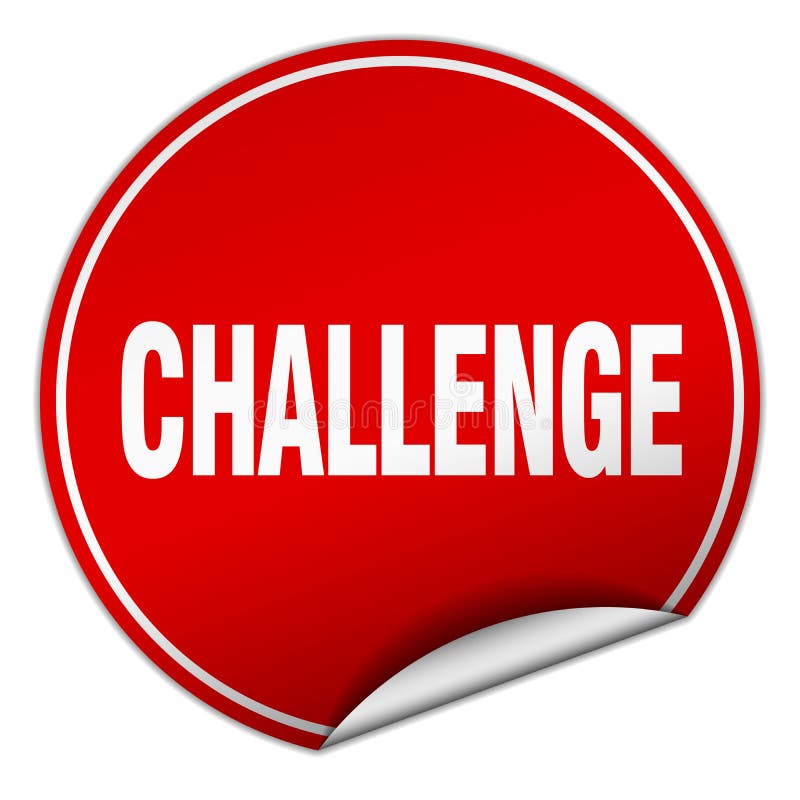 Challenge Sticker for a Social Media, Making a Blog or Vlog Vector Flat ...