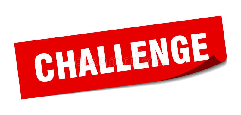 Challenge Red Square Grunge Stamp Stock Vector - Illustration of vector ...