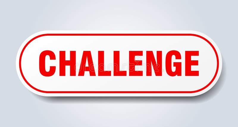 Challenge Sticker for a Social Media, Making a Blog or Vlog Vector Flat ...