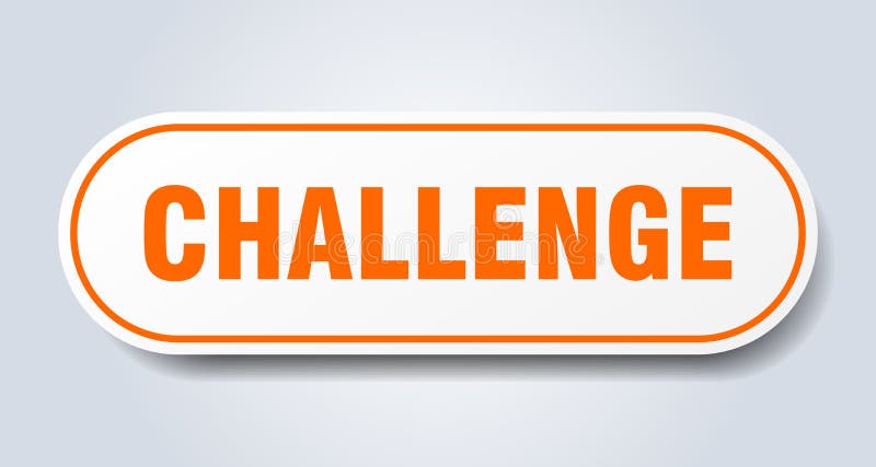Challenge Sticker for a Social Media, Making a Blog or Vlog Vector Flat ...