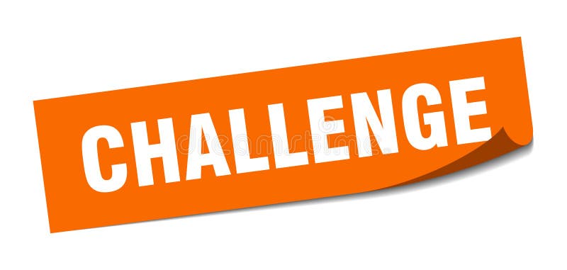 Challenge Sticker for a Social Media, Making a Blog or Vlog Vector Flat ...