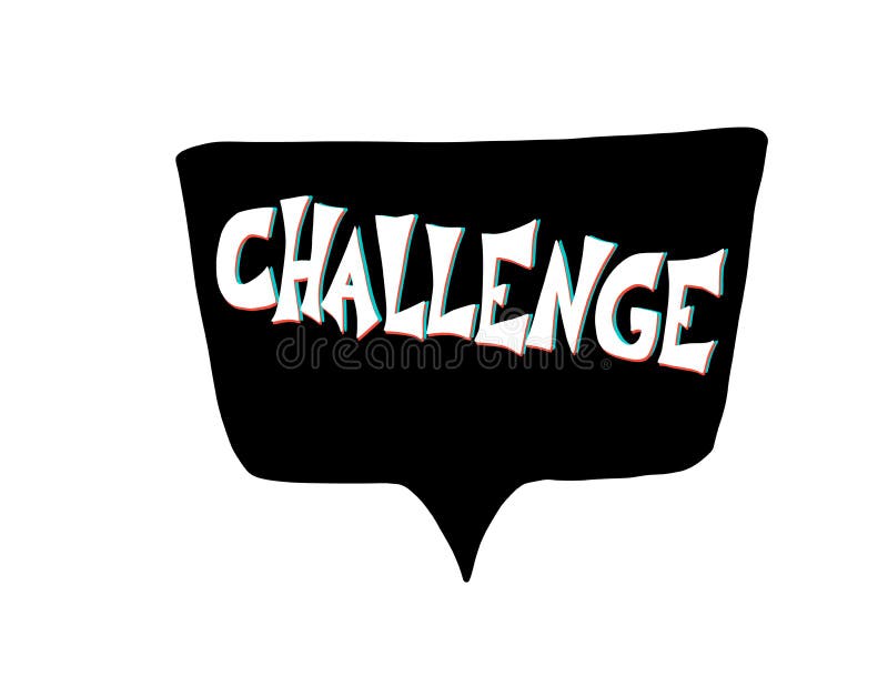 Challenge Text Color Concept. Vector Quote Design Stock Vector ...
