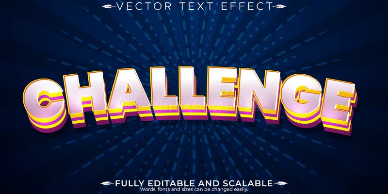 Challenge Text Effect, Editable Poster and Social Media Text Style ...